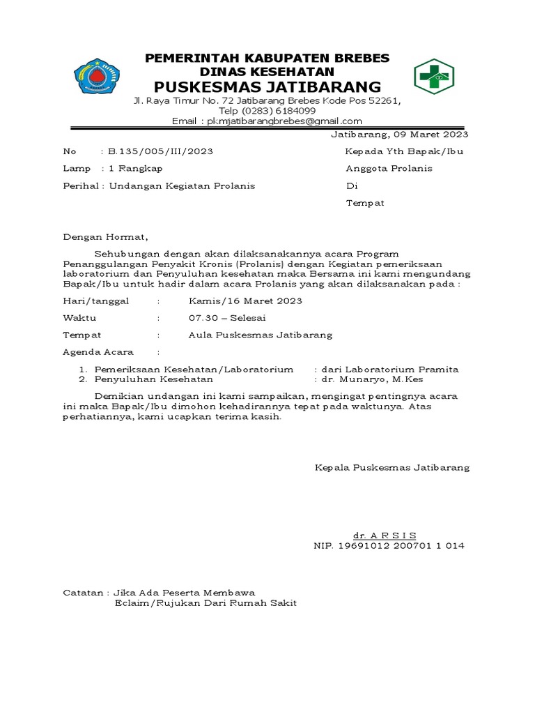 Undangan Prolanis | PDF