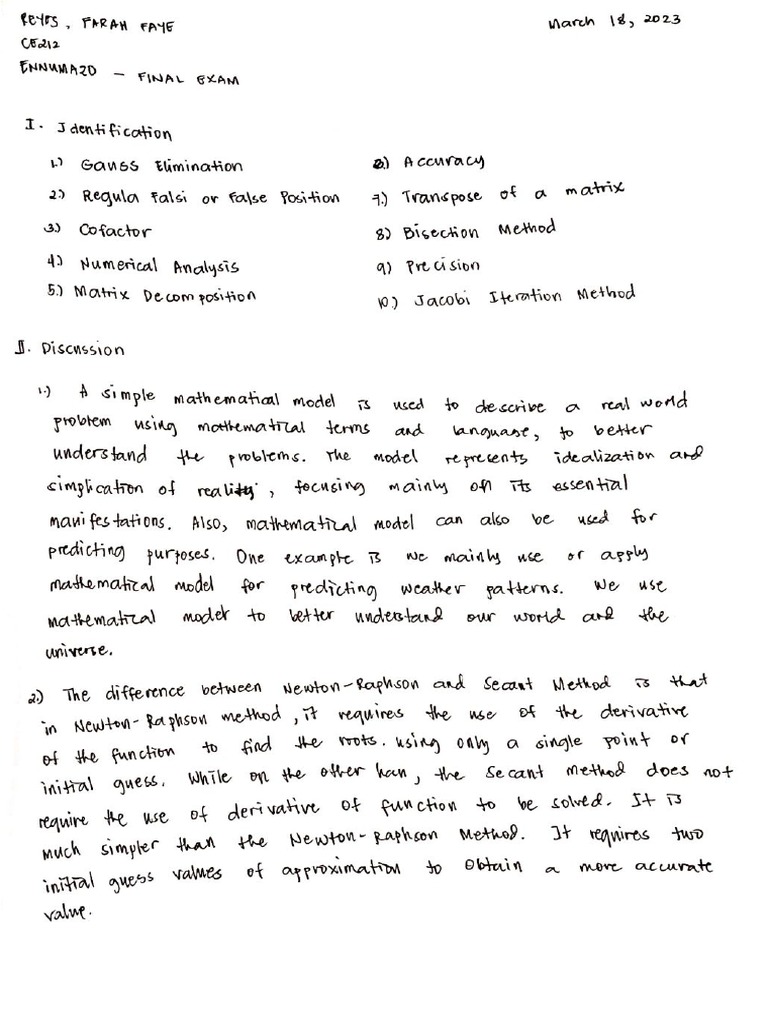 Ennuma20 Final-Examination | PDF