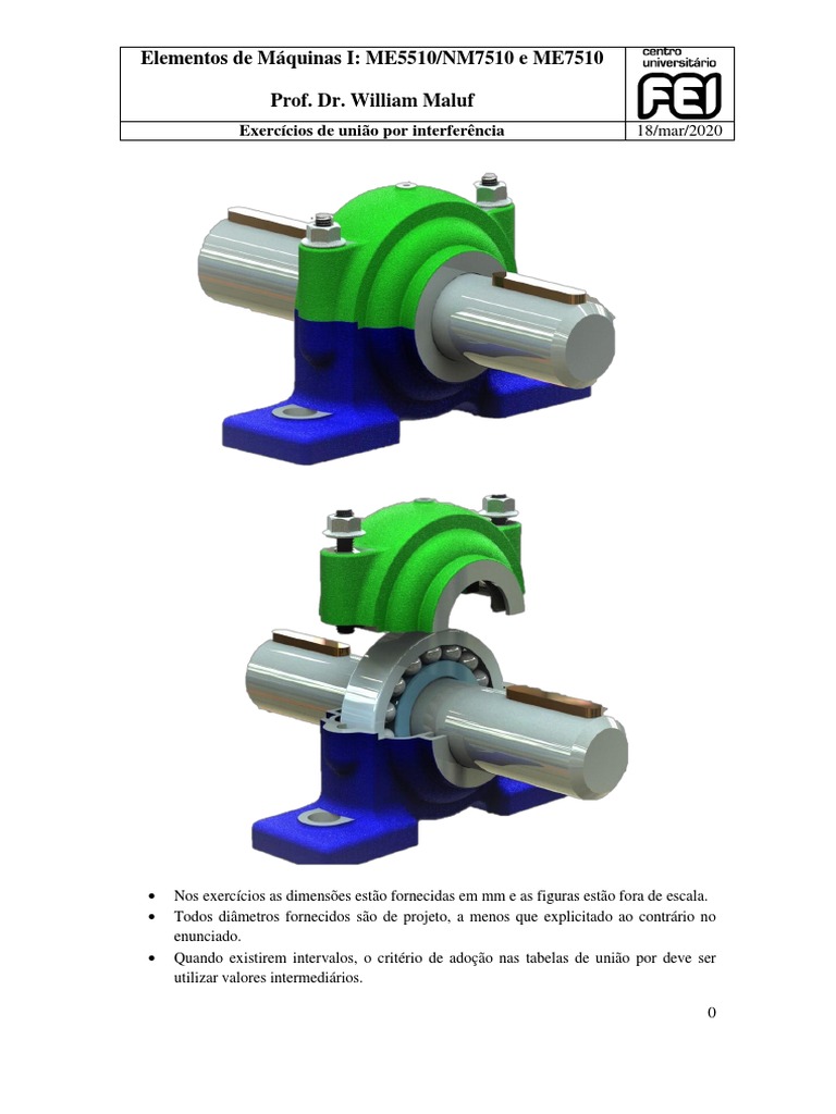 2 Exercicios de Unioes Por Interferencia | PDF | Eixo | Aço