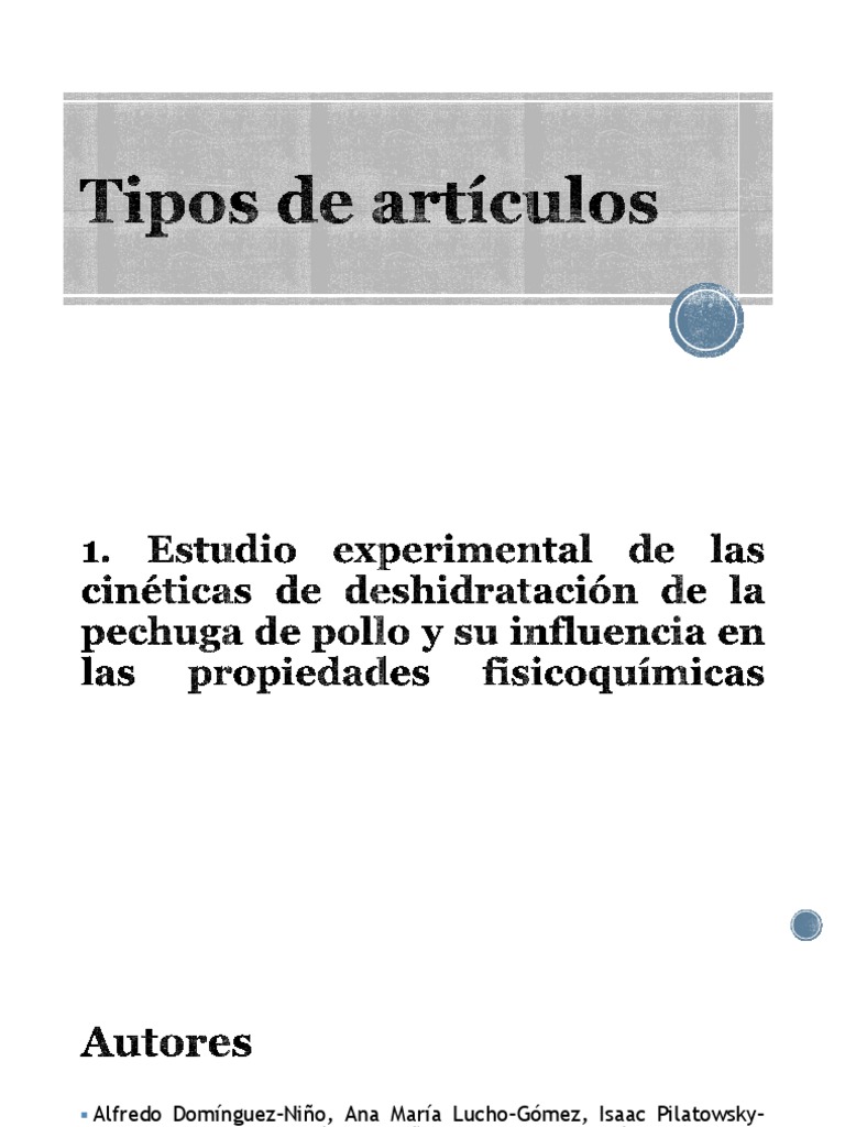 Tipos de Artículos | PDF
