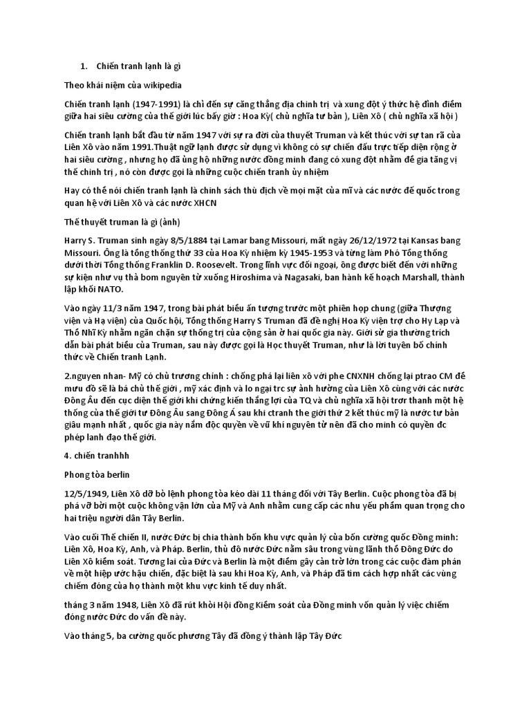 Chiến tranh lạnh là gì | PDF