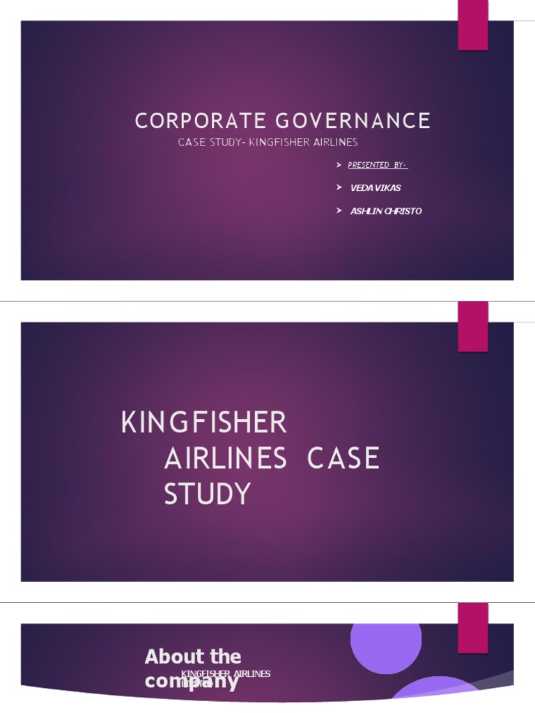 Corporate Governance: Case Study-Kingfisher Airlines | PDF | Banks | Economies