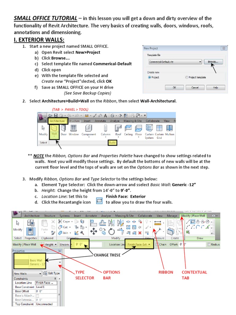 Small Office Tutorial | Download Free PDF | Door | Autodesk Revit