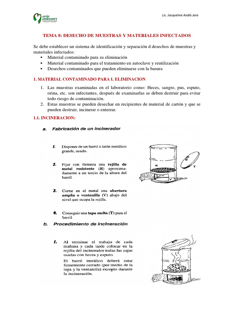 Manejo Seguro de Desechos Infectados | PDF | Residuos | Heces