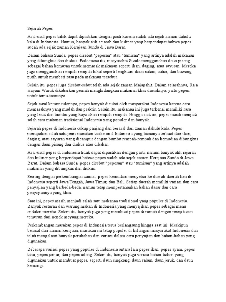 Sejarah Pepes | PDF