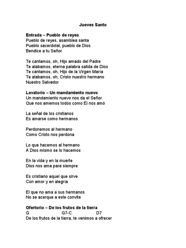 Jueves Santo | PDF | eucaristía | Cristo (título)