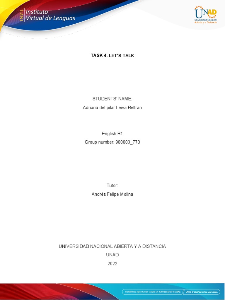 Task 4. Let's Talk | PDF | Cognition Task 4. Let's Talk | PDF | Cognition