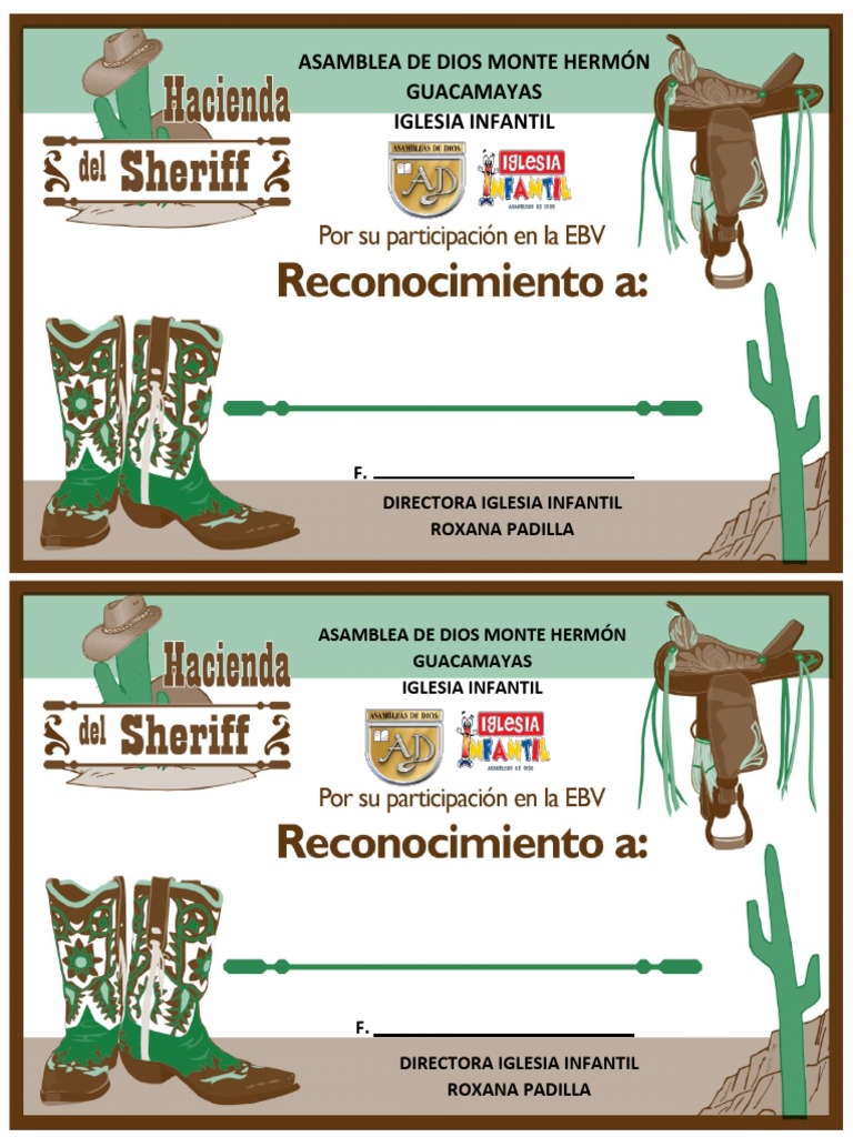 Diploma Hacienda Del Sheriff | PDF