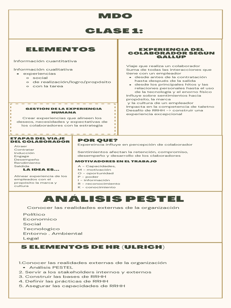 MDO Clase 1:: Análisis Pestel | PDF | Gestión de recursos humanos | Planificación