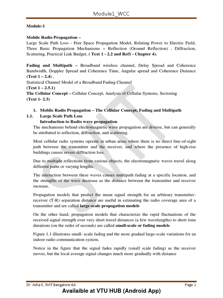 Module1 - WCC: Availaible at VTU HUB (Android App) | PDF | Radio ...