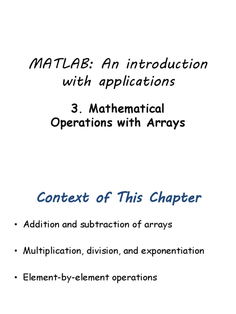 Matlab Last Lec | PDF | Matrix (Mathematics) | Matrix Theory