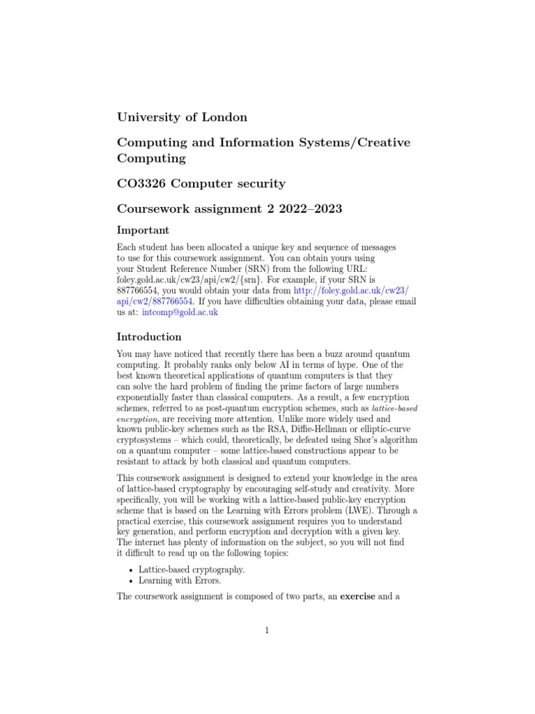 Co3326 CW2 2022-23 | PDF