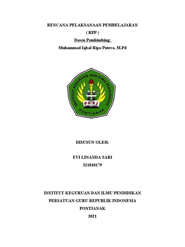 Evi Linanda Sari (321810179) - RPP MicroTeaching Kelas VIII 2 | PDF