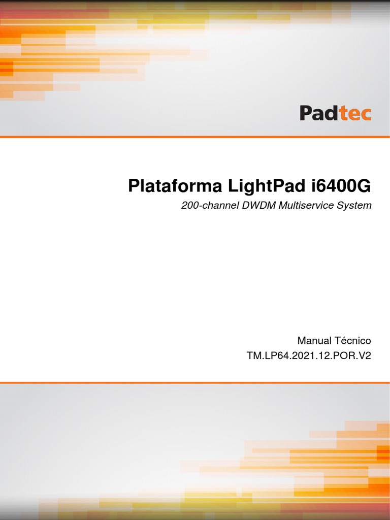 Manual Padtec | PDF | Rede de computadores | Topologia de rede