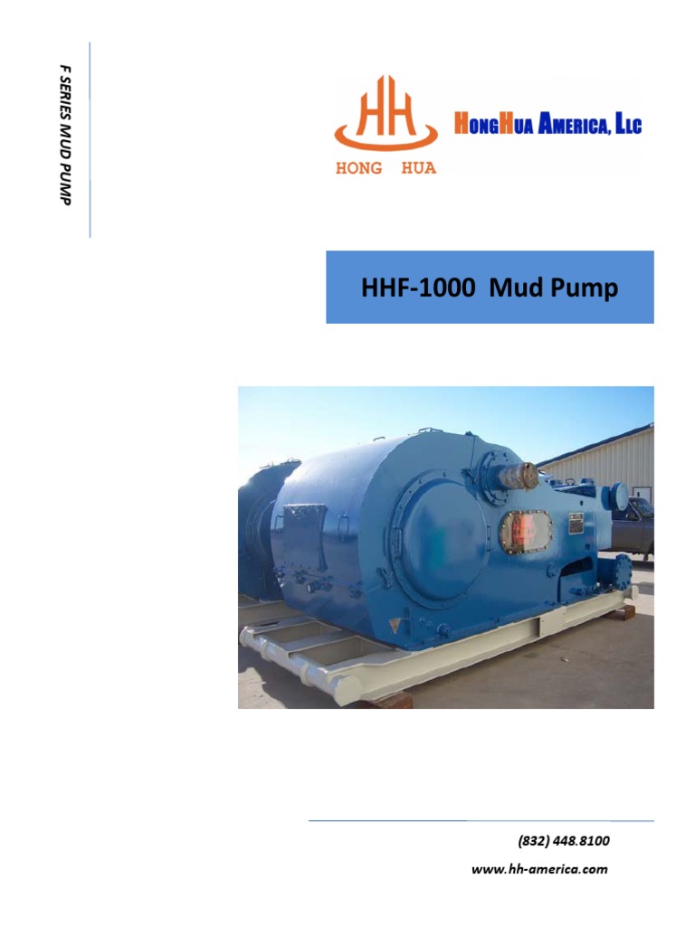 HHF-1000 Mud Pump - HongHua America, LLC | PDF | Pump | Mechanical ...