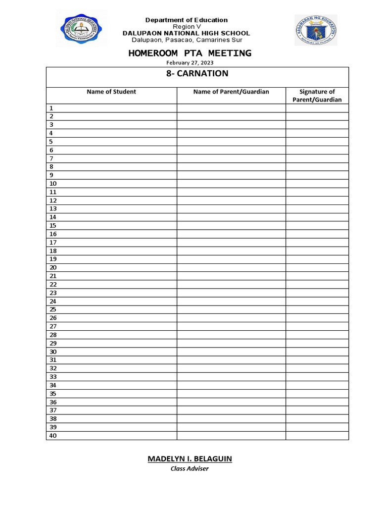 SPTA ATTENDANCE | PDF