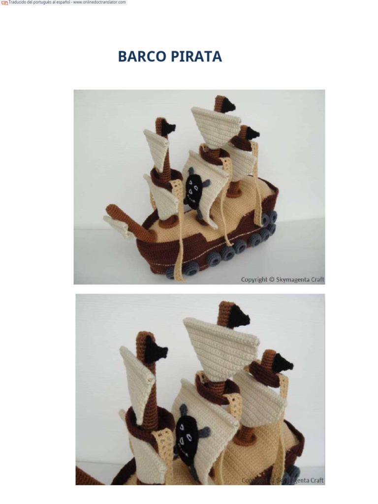 Barco Pirata | PDF | Tejer | Artesanías