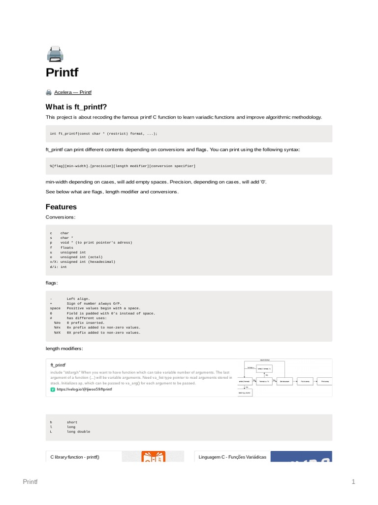 Printf | PDF | Software Engineering | Computer Programming