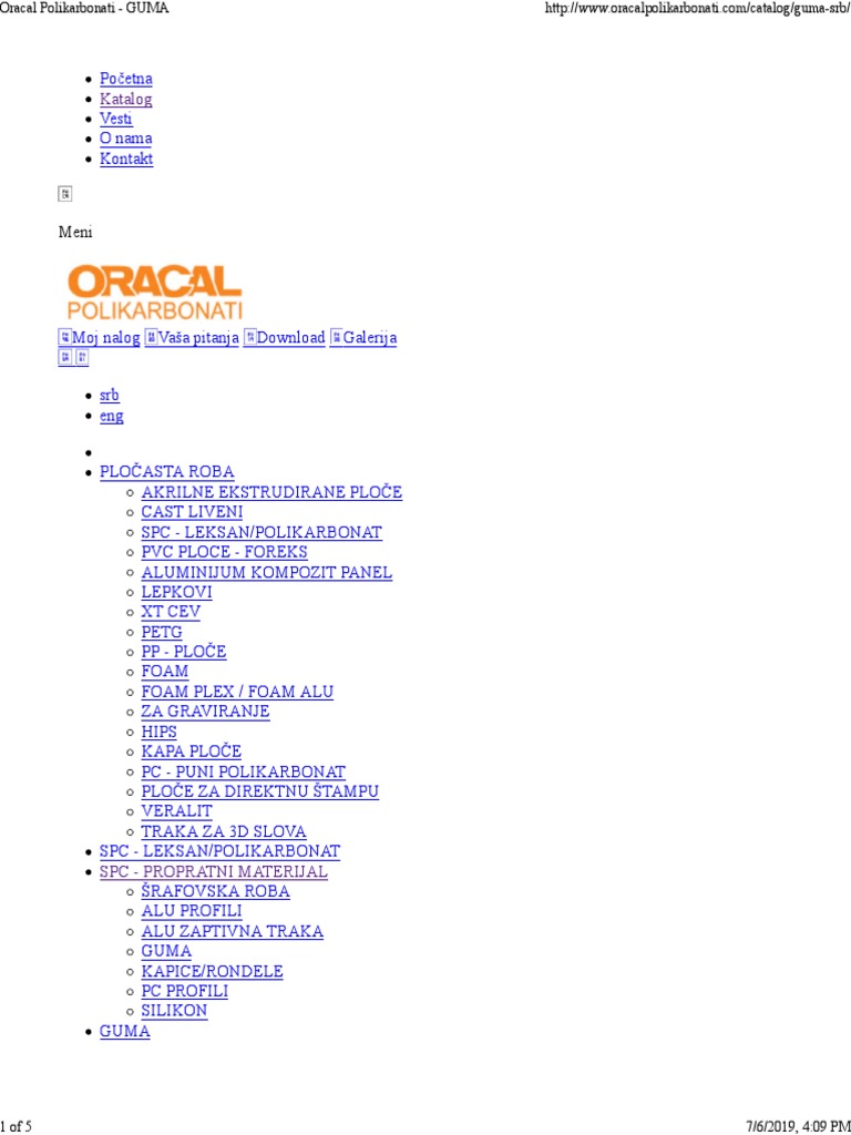 Oracal Polikarbonati - GUM | PDF