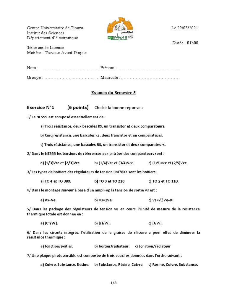EMD - 29 - 03 - 2020 - 2021 - TAP - Corrigé - Copie | Descargar gratis ... EMD - 29 - 03 - 2020 - 2021 - TAP - Corrigé - Copie | Descargar gratis ...