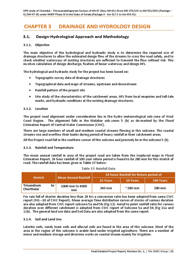 Hydrology Report (Package-II) | PDF | Flood | Discharge (Hydrology)