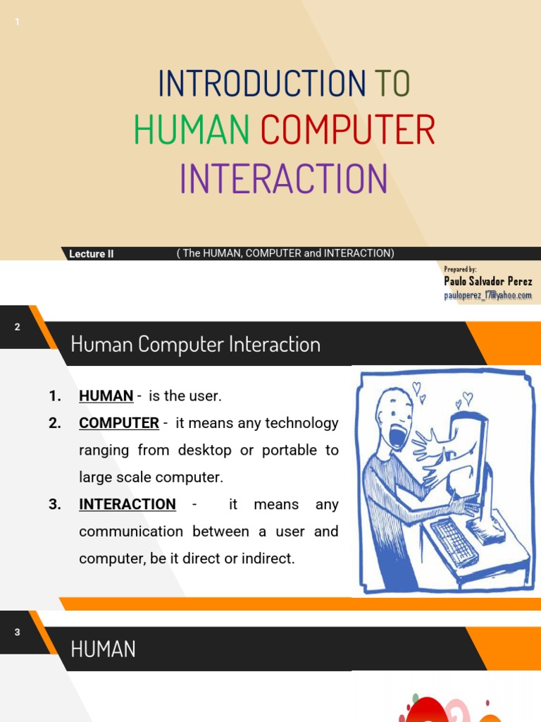 Lesson 1 3 - Human Computer Interaction | PDF | Perception | Window (Computing)