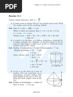 Class 10 Surface Area and Volume Formulas | PDF