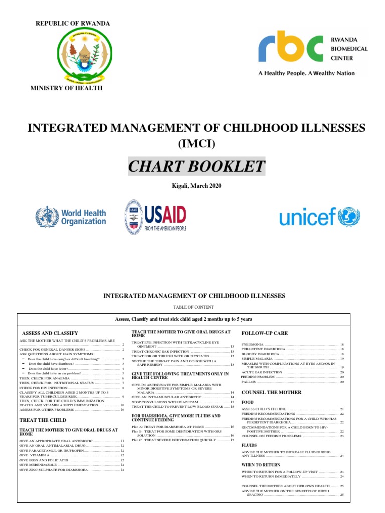 Chart Booklet: Integrated Management of Childhood Illnesses (IMCI) | PDF