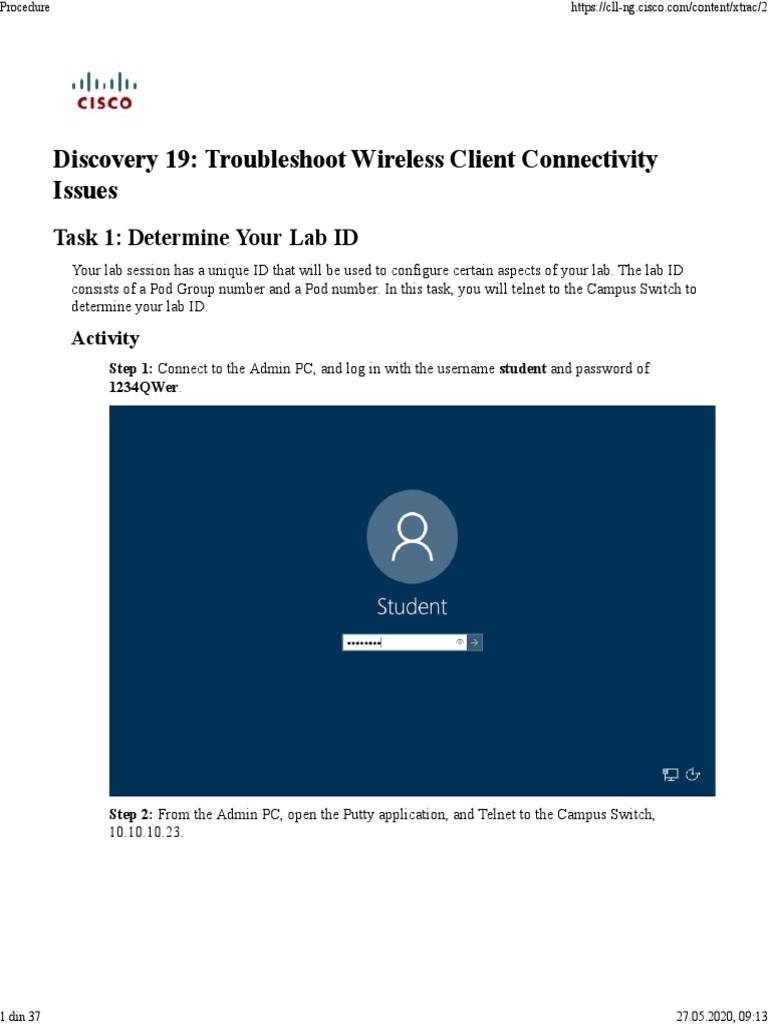 Discovery 19: Troubleshoot Wireless Client Connectivity Issues | PDF | Radius | Wireless Lan