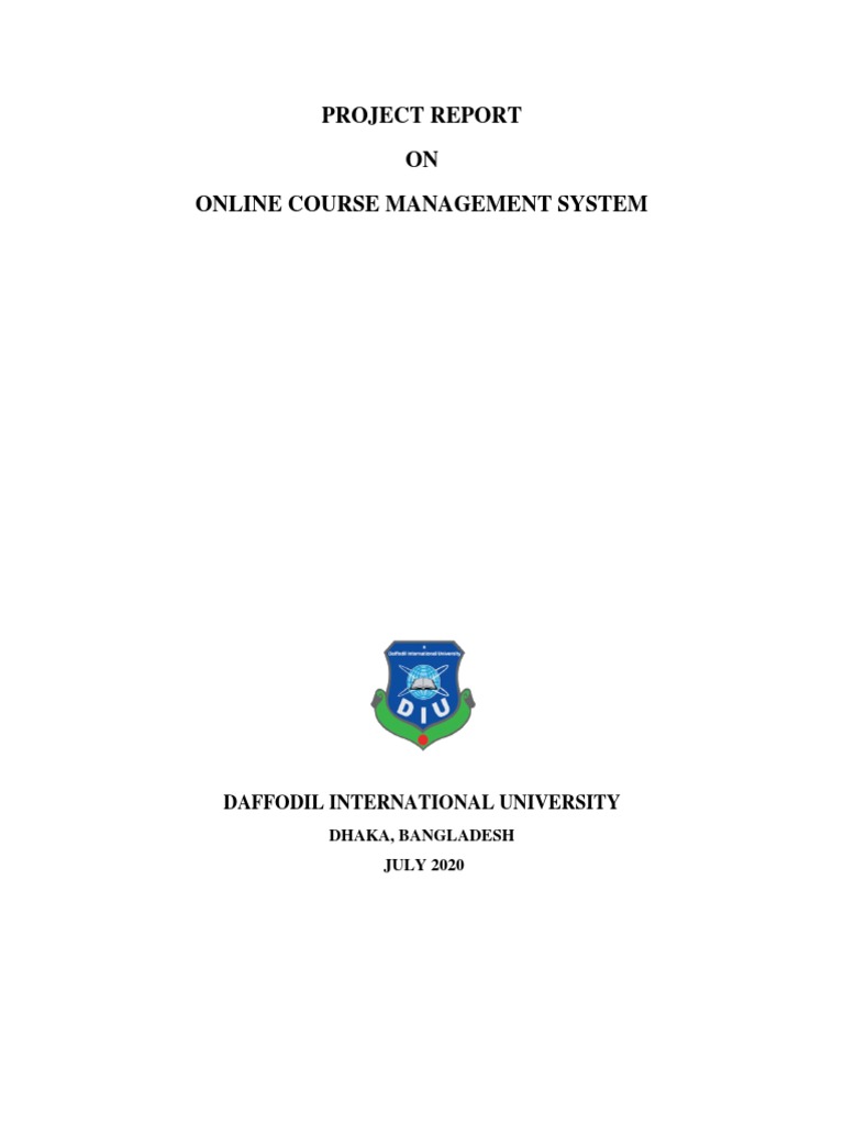 Project Report ON Online Course Management System: Daffodil ...