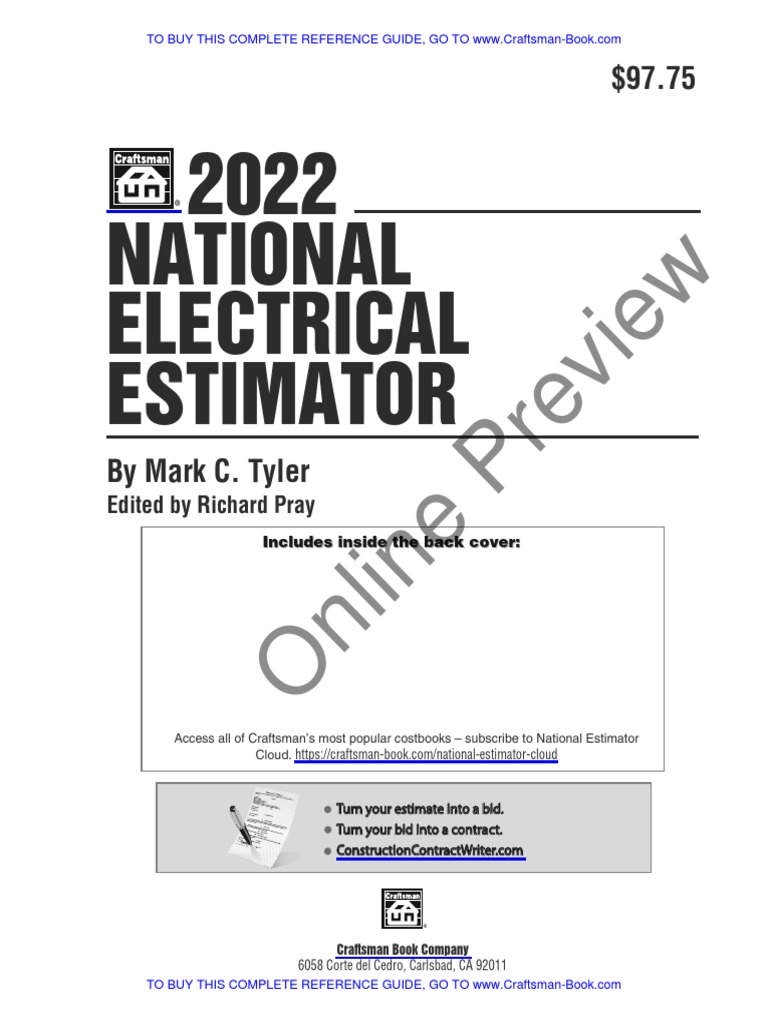 National Electrical Estimator Preview 2022 Pdf Electrical Connector