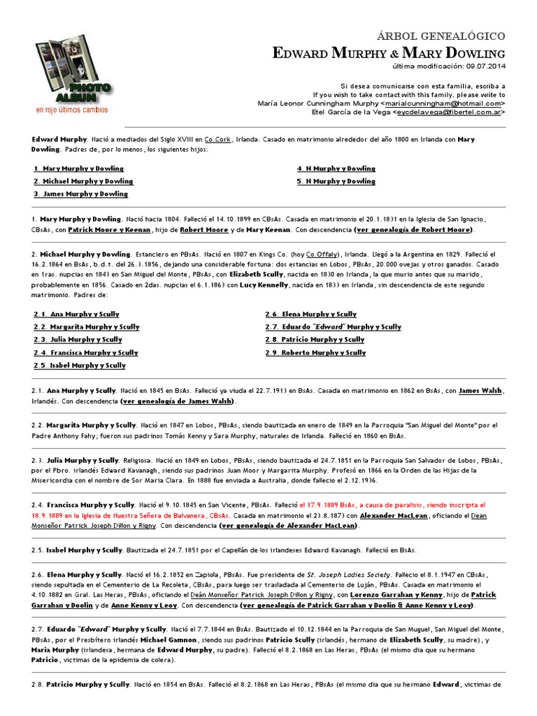 Edward Murphy & Mary Dowling | PDF