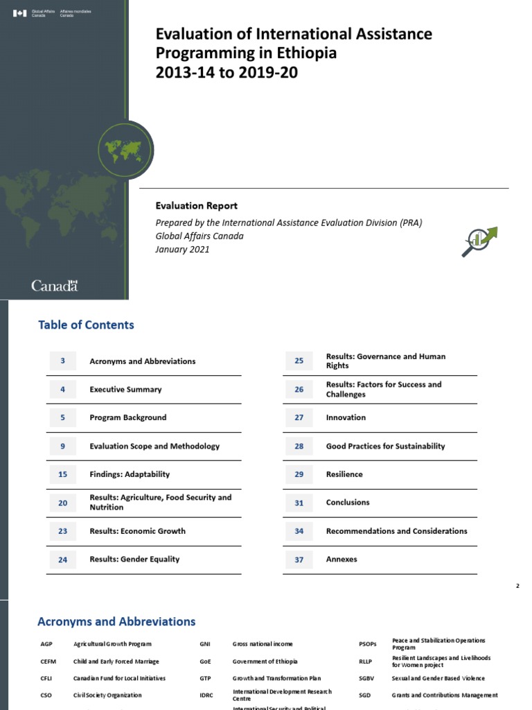 Evaluation of International Assistance | PDF | Ethiopia | Official ...