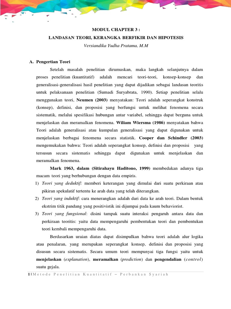 Chapter 3 - Landasan Teori, Kerangka Berfikir Dan Hipotesis | PDF