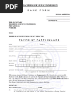 TSC Bank Form | PDF
