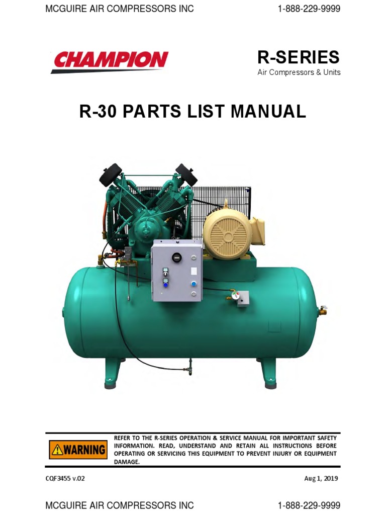 R-Series R-30 Parts List Manual: Air Compressors & Units | PDF | Piston ...