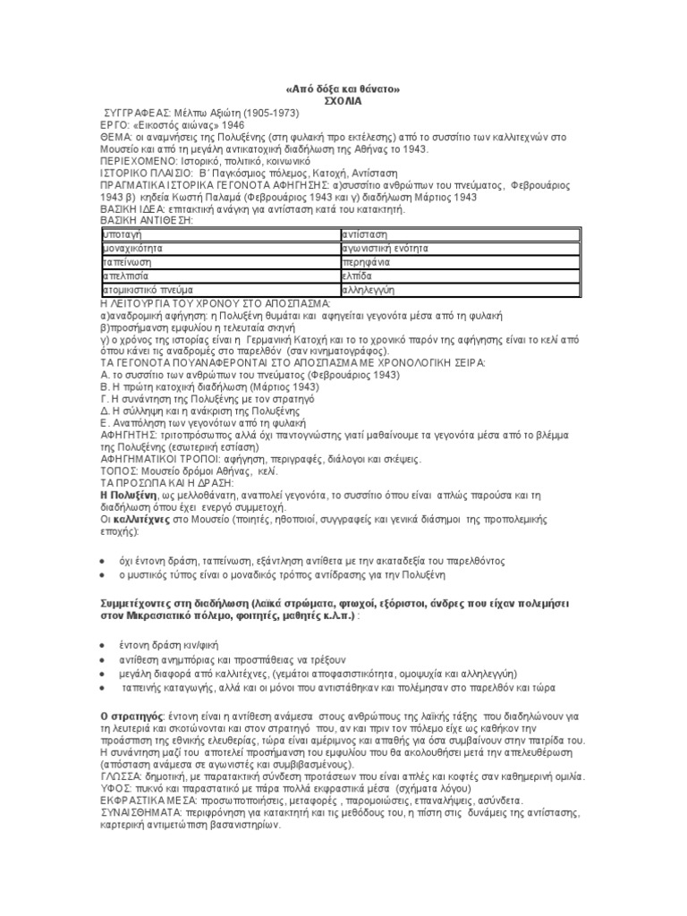 Από δόξα και θάνατο | PDF