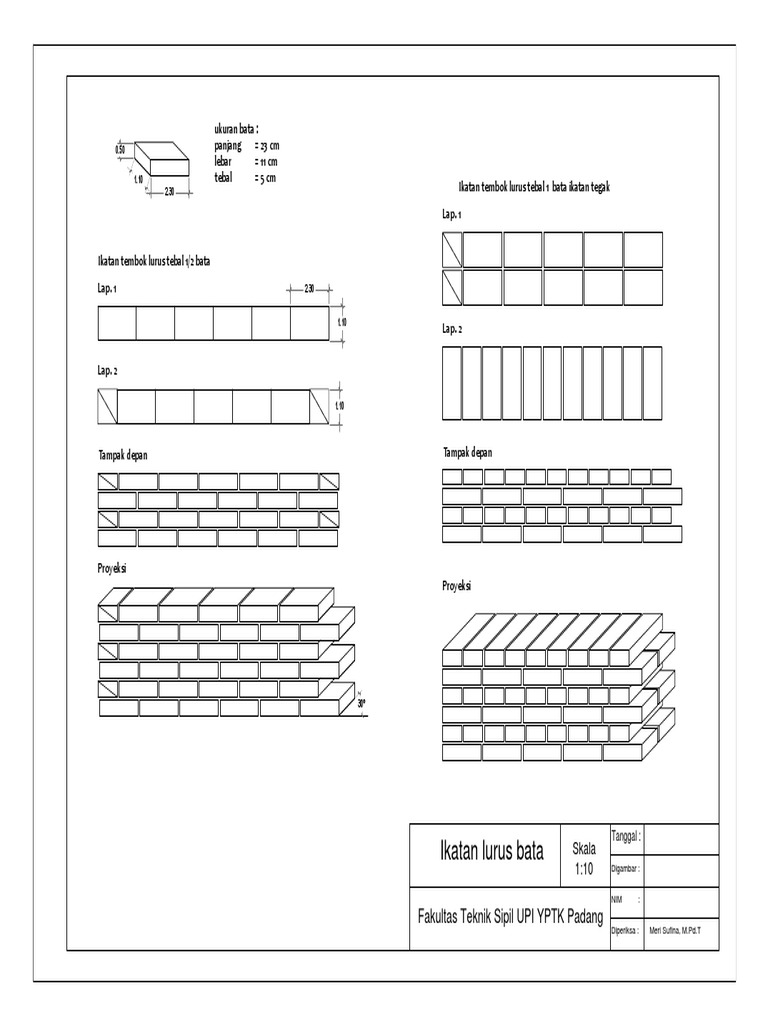 Tugas Ikatan Lurus Bata | PDF