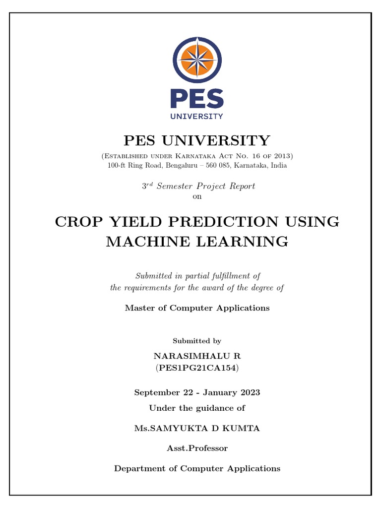 PES1PG21CA154 | PDF | Machine Learning | Forecasting
