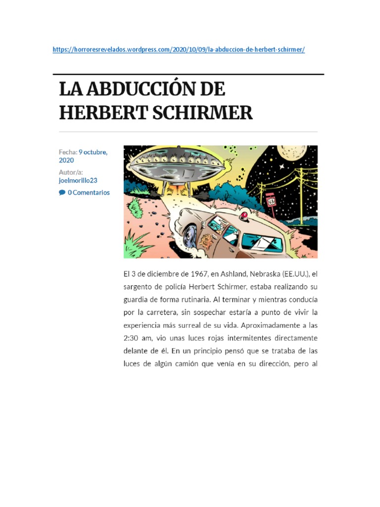 La Abducción de Herbert Schirmer | PDF
