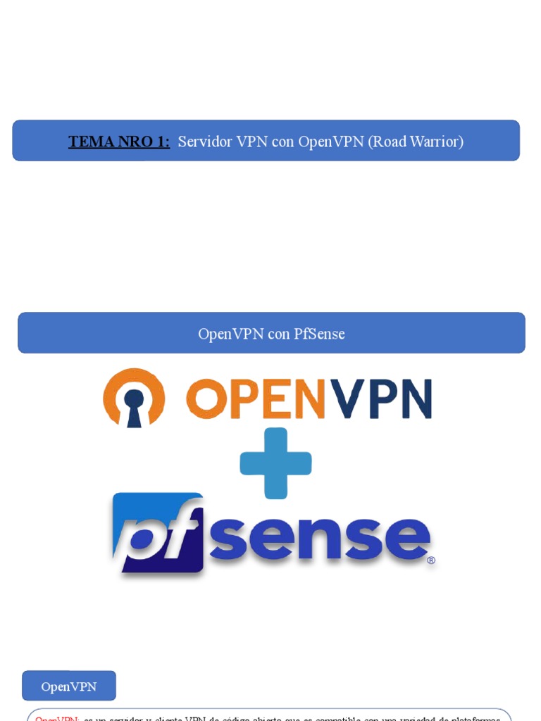 Configuración de OpenVPN en PfSense | PDF
