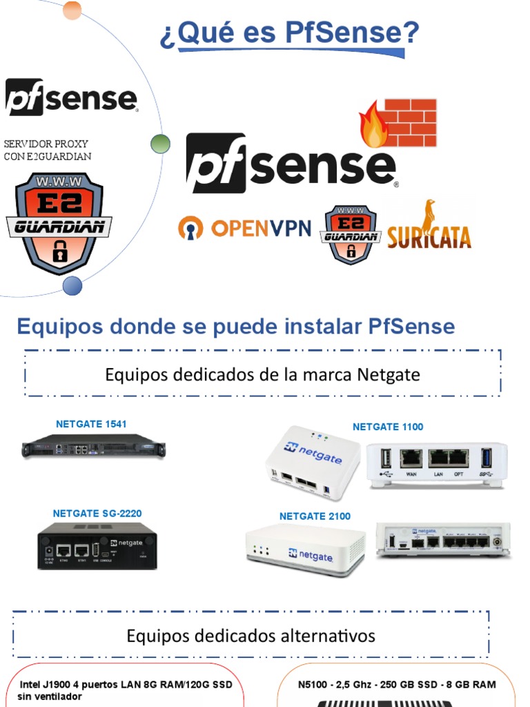 ¿Qué Es Pfsense?: Servidor Proxy Con E2Guardian | PDF
