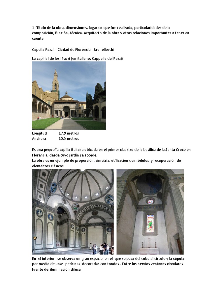 Capella Pazzi | PDF | Hazme | Diseño arquitectonico