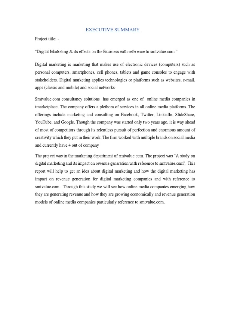 Project Report SMT | PDF | Digital Marketing | Search Engine Optimization