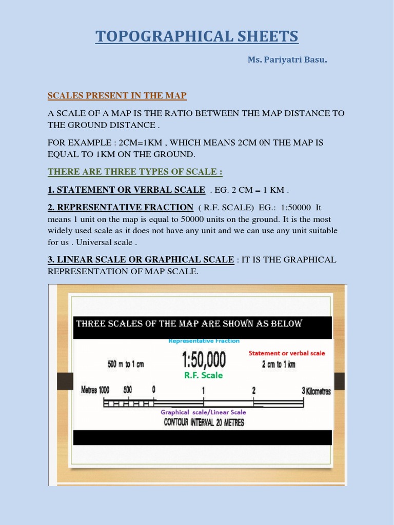 Scales, Grid References and Directions in Topographical Maps | PDF
