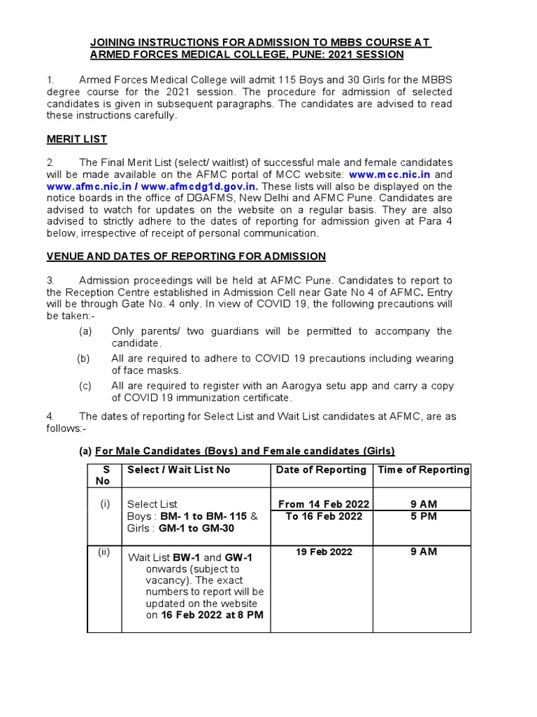 WWW - Mcc.nic - in WWW - Afmc.nic - in / WWW - Afmcdg1d.gov - in | PDF ...