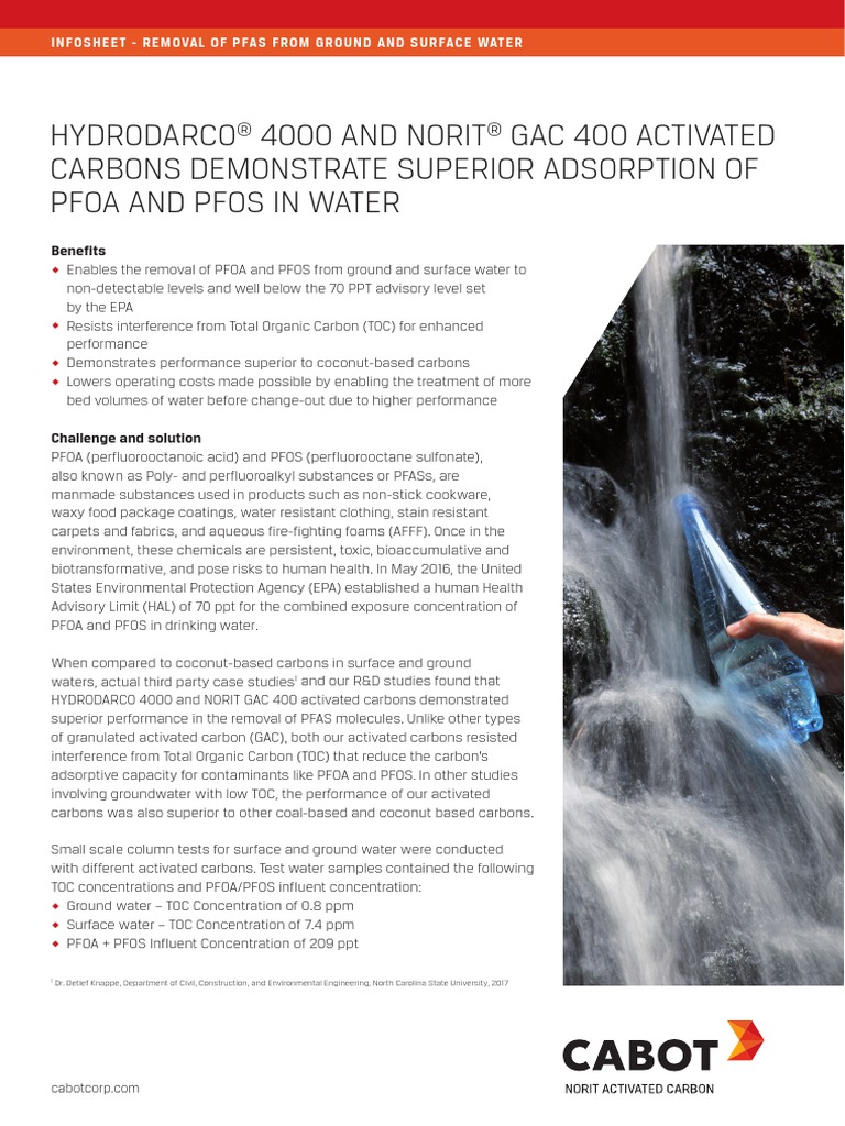 Infosheet Removal of PFAS From Ground and Surface Water | PDF ...