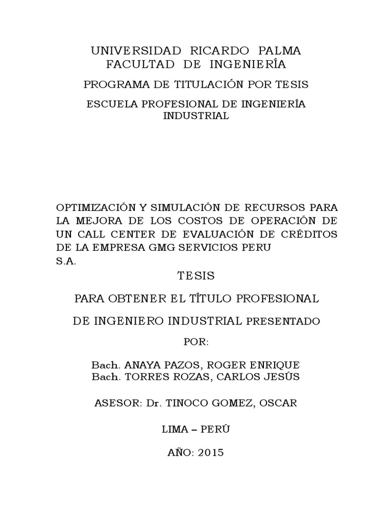 Anaya Re-Torres CJ | PDF | Programación lineal | Centro de llamadas