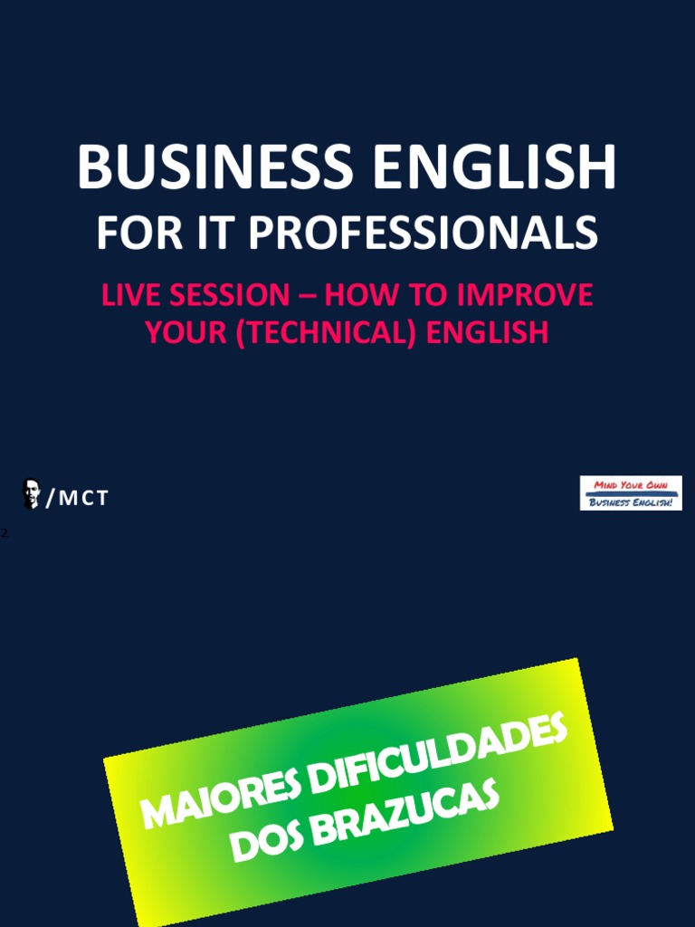 How To Improve Your Technical English MCT - Jlaguna PDF | PDF | Information Technology | Systems ...
