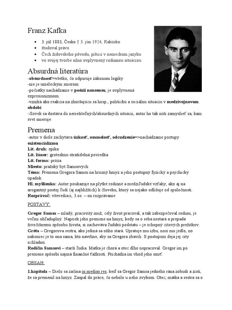 Franz Kafka-The Metamorphosis | PDF